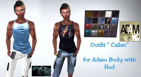 Second Life Marketplace - ADAM CALLAN" Short & SHIRT