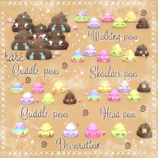 Second Life Marketplace - * Lil Cute Poo * Brown Cuddle Pooes RARE