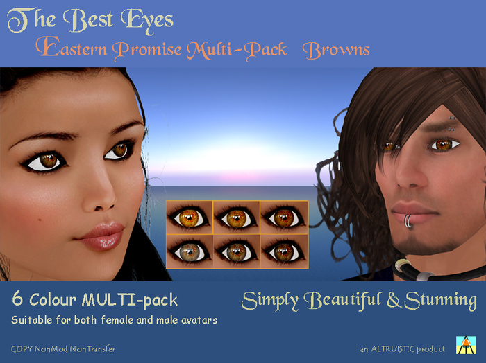 Second Life Marketplace - The Best Eyes BROWN Multi-Pack