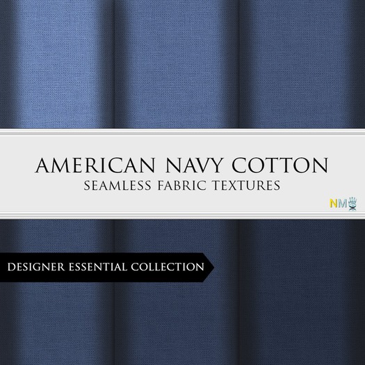 Second Life Marketplace - American Cotton Navy Fabric Textures NM ...
