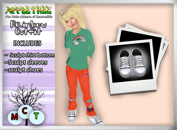 Second Life Marketplace - !!APPLETREE!! Rainbow outfit for little girl ...