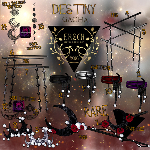 Second Life Marketplace - ERSCH - Destiny Gacha Bindi tattoo #13 Omega ...