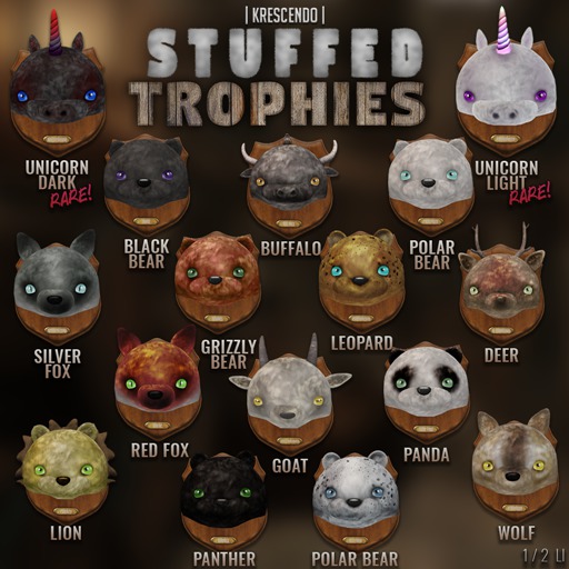 Second Life Marketplace - [Kres] Stuffed Trophies - Silver Fox