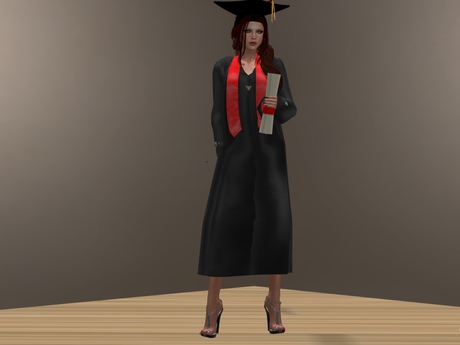 Second Life Marketplace - Ladies Mesh Cap & Gown with diploma -Box