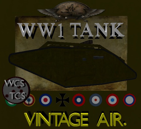 Second Life Marketplace - 2017 Vintage Air Mark V Army Tank Green WCS ...