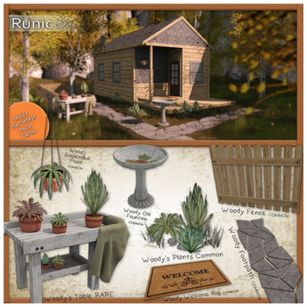 Second Life Marketplace - Runic Design: Woody Old Fountain
