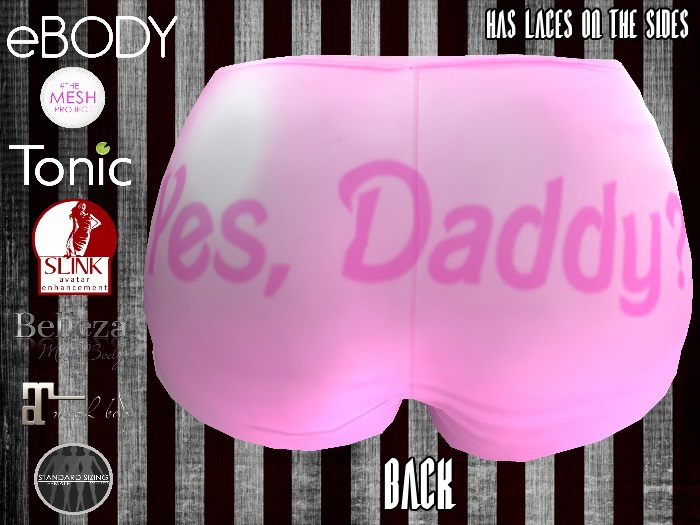 Second Life Marketplace Flawed Yes Daddy Shorts Female