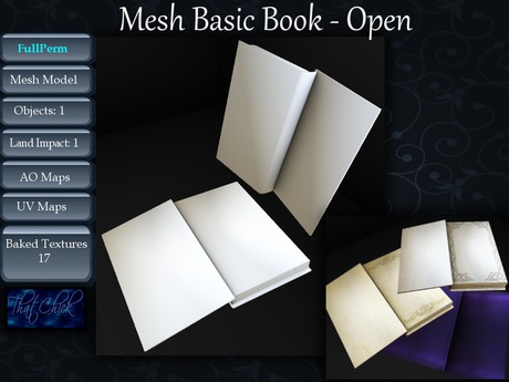Second Life Marketplace - ~tc~ Mesh Basic Book - Open FullPerm Kit
