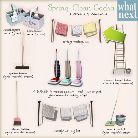 Second Life Marketplace - {what next} Cottage Washing Line (boxed)