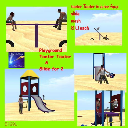 Second Life Marketplace - Teeter Tauter & Slide for 2-Crate