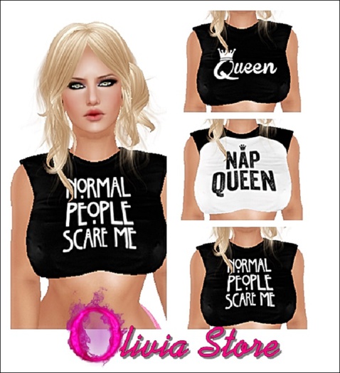 Second Life Marketplace - O - Pack 1 Black n White Shirts Mesh Body Tmp ...