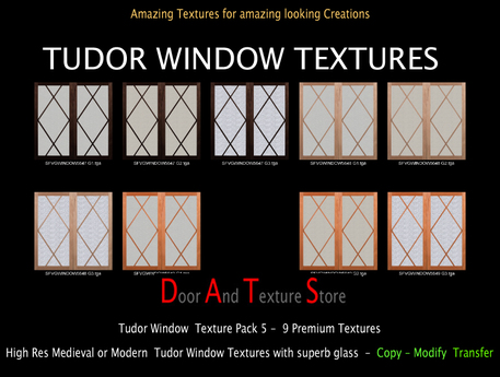 Second Life Marketplace - Tudor Window Textures, Modern Tudor Windows ...