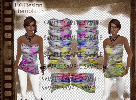 Second Life Marketplace - **L.C**Templates TGA FlowchicTop