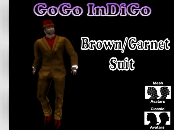 Second Life Marketplace - (GI) Brown/Garnet Suit