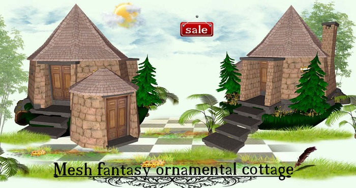 Second Life Marketplace - Mesh fantasy ornamental cottage(C&M) v. 1