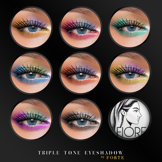 Second Life Marketplace - FORTE : Triple Tone Eyeshadow Palette (Fiore ...