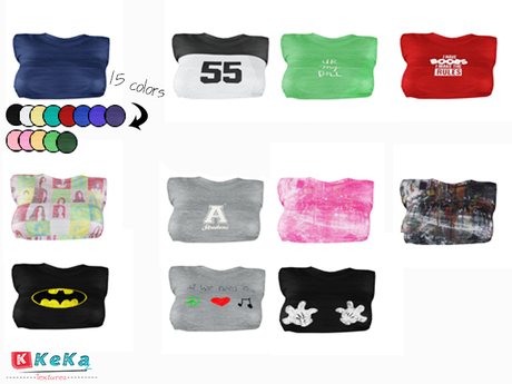 Second Life Marketplace - #KeKa-TEXTURES FOR-GV21813 GV Girls Army Top V2-