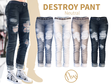 Second Life Marketplace - neve pant - destroy neutral