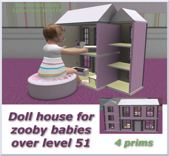 Second Life Marketplace - AJ Creation ~ Doll house pink for zooby baby