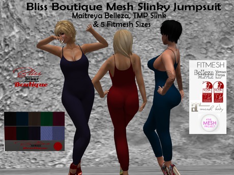 Second Life Marketplace - Bliss Boutique -Slinky Jumpsuit boxed