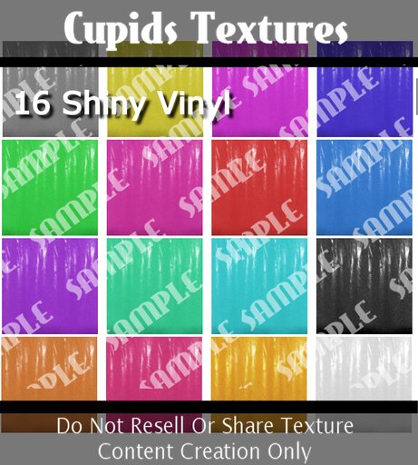 Second Life Marketplace - *CUPIDS TEXTURES* 16 Shiney Vinyl Textures