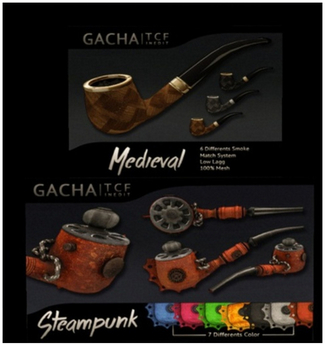 Second Life Marketplace - [NikotiN] Pipe SteamPunk (Green)
