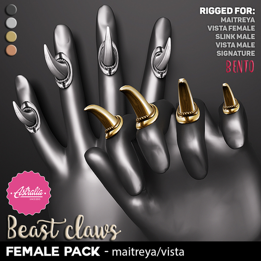 Second Life Marketplace - Astralia - Beast claws (Female)