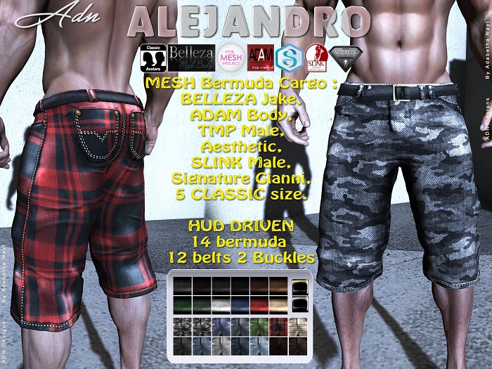 Second Life Marketplace - [AdN] demo ALEJANDRO BELLEZA Jake ADAM ...