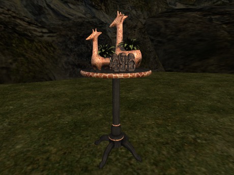 Second Life Marketplace - MSD - Safari Side Table & Accessories (5 LI) C/M