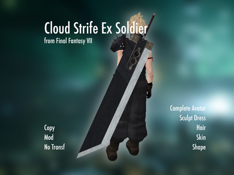 Second Life Marketplace - Cloud Strife Ex Soldier
