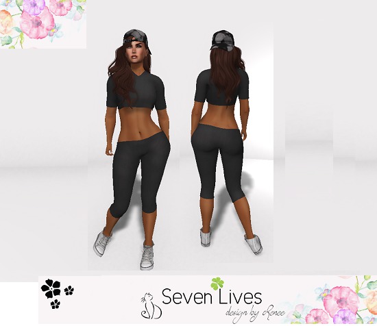 Second Life Marketplace - :::::Seven Lives::::: PANTS MODEL Capri & T ...