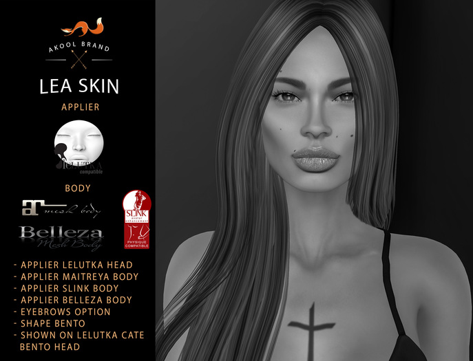 Second Life Marketplace - {Akool Brand} Lea Skin DEMO Appliers