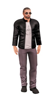 Second Life Marketplace - Mens Leather Jacket Outfit(pink)