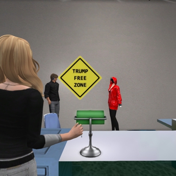 Second Life Marketplace - Trump Free Zone Sign