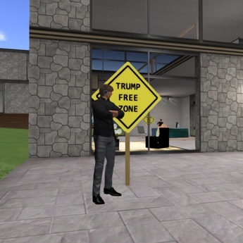 Second Life Marketplace - Trump Free Zone Sign