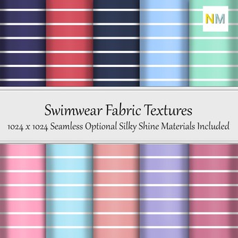 Second Life Marketplace - Swimwear Fabric Striped NM Full Perm Textures
