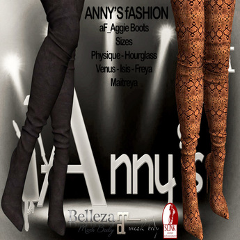 Second Life Marketplace - aF_Aggie Grey Boots (WEAR)