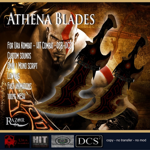 Second Life Marketplace - .::Razor::. >> Athena Blades