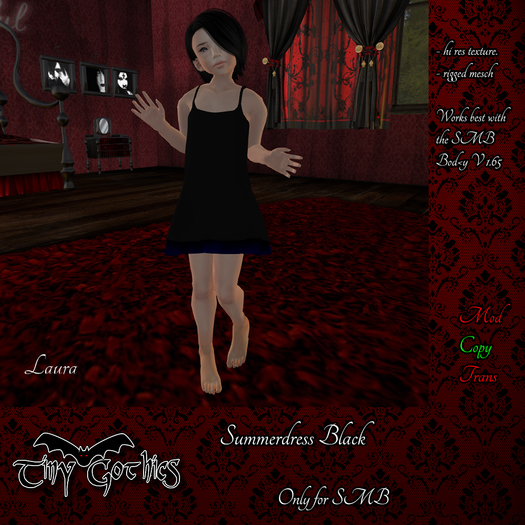 Second Life Marketplace - Tiny Gothics SMB Summerdress Black