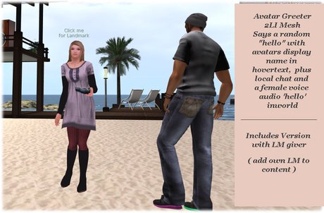 Second Life Marketplace - greeter bot & greeter bot with LM giver