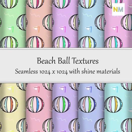 Second Life Marketplace - Beach Ball Universal Textures + Materials NM