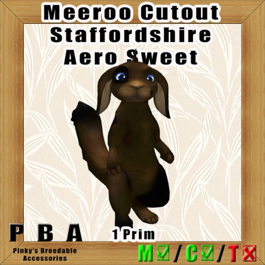 Second Life Marketplace - Meeroo Cutout "Staffordshire Aero Sweet"