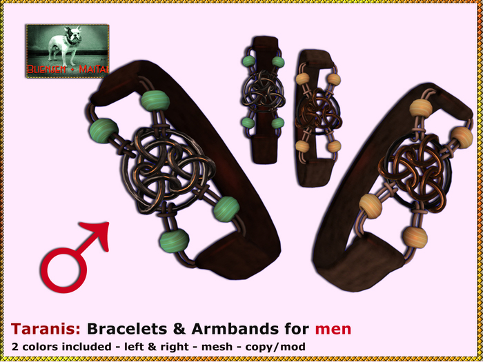 Second Life Marketplace - Bliensen + MaiTai - Taranis - Bracelets ...