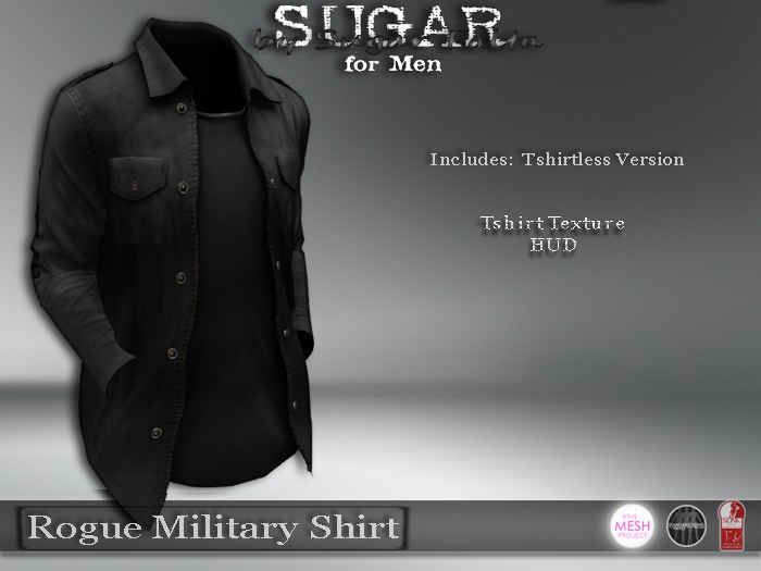Second Life Marketplace - SUGAR for Men - Rogue Military Shirts ...