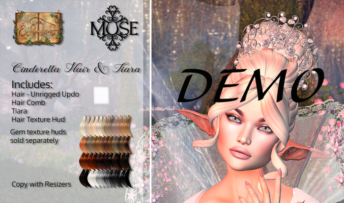 Second Life Marketplace - [MUSE] Cinderella Hair - Updo DEMO