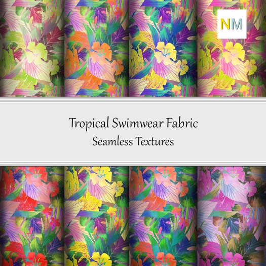 Second Life Marketplace - Tropical Swimwear Fabric Textures NM Seamless ...