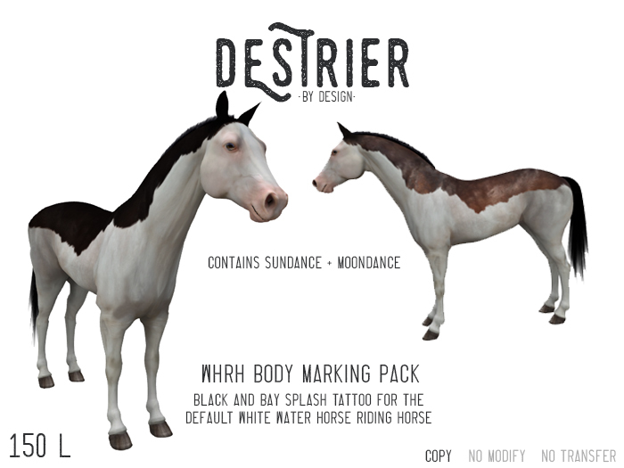 Second Life Marketplace - Destrier by Design - WHRH Tattoo - Sundance ...