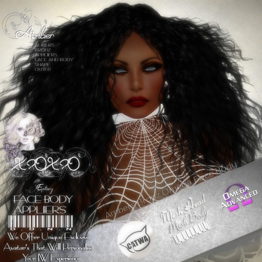 Second Life Marketplace - Amber-Bronz-Skin-BOM-Omega-Applier-Face ...