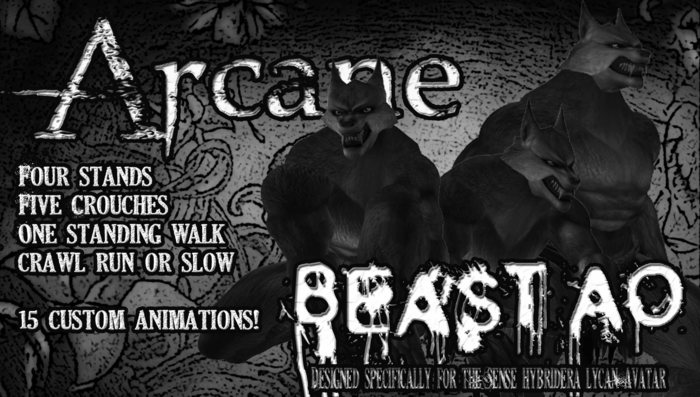 Second Life Marketplace - - - Beast AO. Werewolf. Lycan. Crawl ...