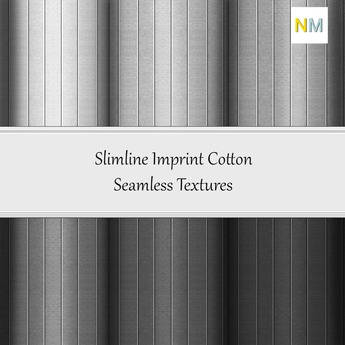 Second Life Marketplace - Slimline Imprint Cotton Fabric Textures Greyscale